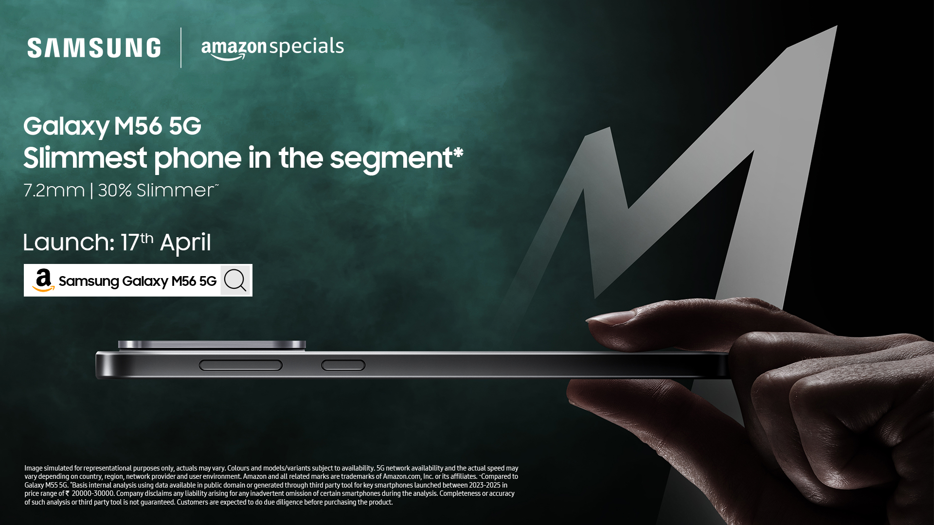 Samsung to Launch Galaxy M56 5G, Segment’s Slimmest Smartphone on April 17 - Nirmal Metro ...