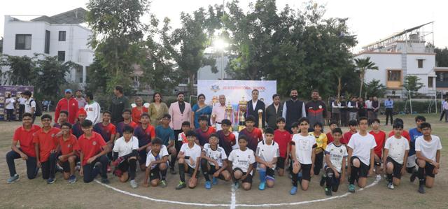 જે. જી. ઇન્ટરનેશનલ સ્કૂલે જે. જી. કપ 2026 – અંડર-15 ફૂટબોલ ...